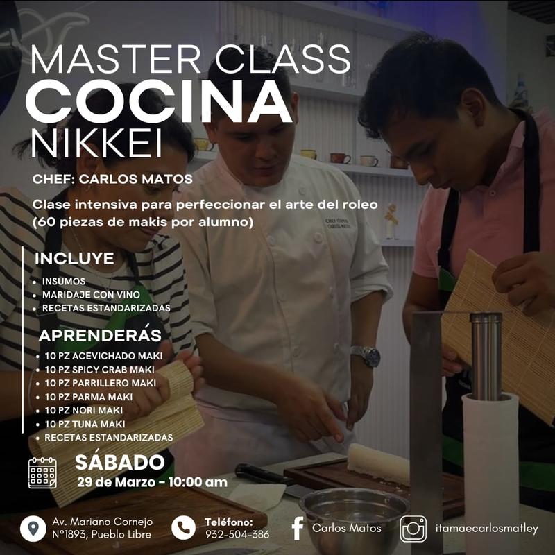 MASTER CLASS COCINA NIKKEI - Experiencia MESA 24/7 - Clases de cocina con el chef Carlos Matley